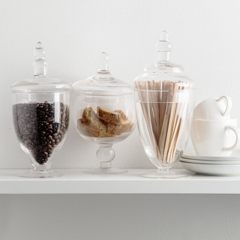 Winston Porter Brentten 3 Piece Apothecary Jar Set And Reviews Wayfair